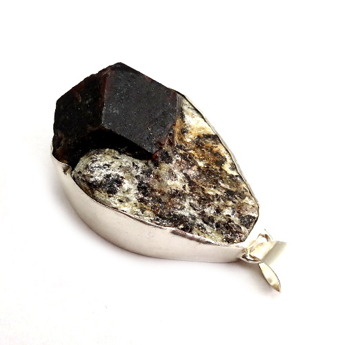 muskowit,skała,minerał,srebro,design,klasa,granat - Wisiory - Biżuteria ...